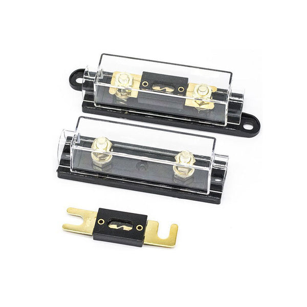 100 Amp ANL Fuse Holder,with 100 Amp Fuses for Car Audio Amplifier(Bla ...