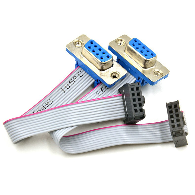 2.54 Pitch IDC Flat Ribbon Cable Connected to DB9 Female Wire for Moth ...